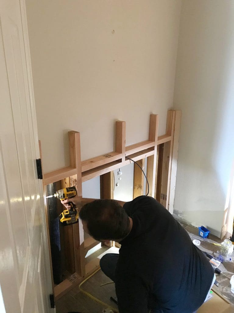 How to DIY a Built-In Electric Fireplace - Chris Loves Julia