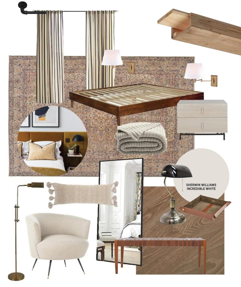 A Casual Traditional, Serene and Earthy Bedroom Moodboard (in Arizona ...