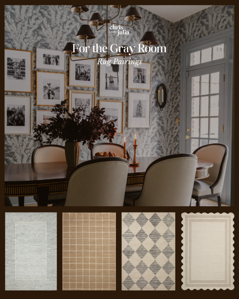 The Rug Guide: How to Choose a Rug by Room Color - Chris Loves Julia